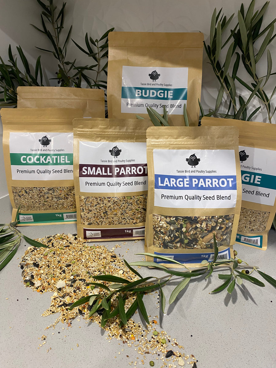 Tassie Bird and Poultry Supplies Premium Seed Blend for Budgies - Two