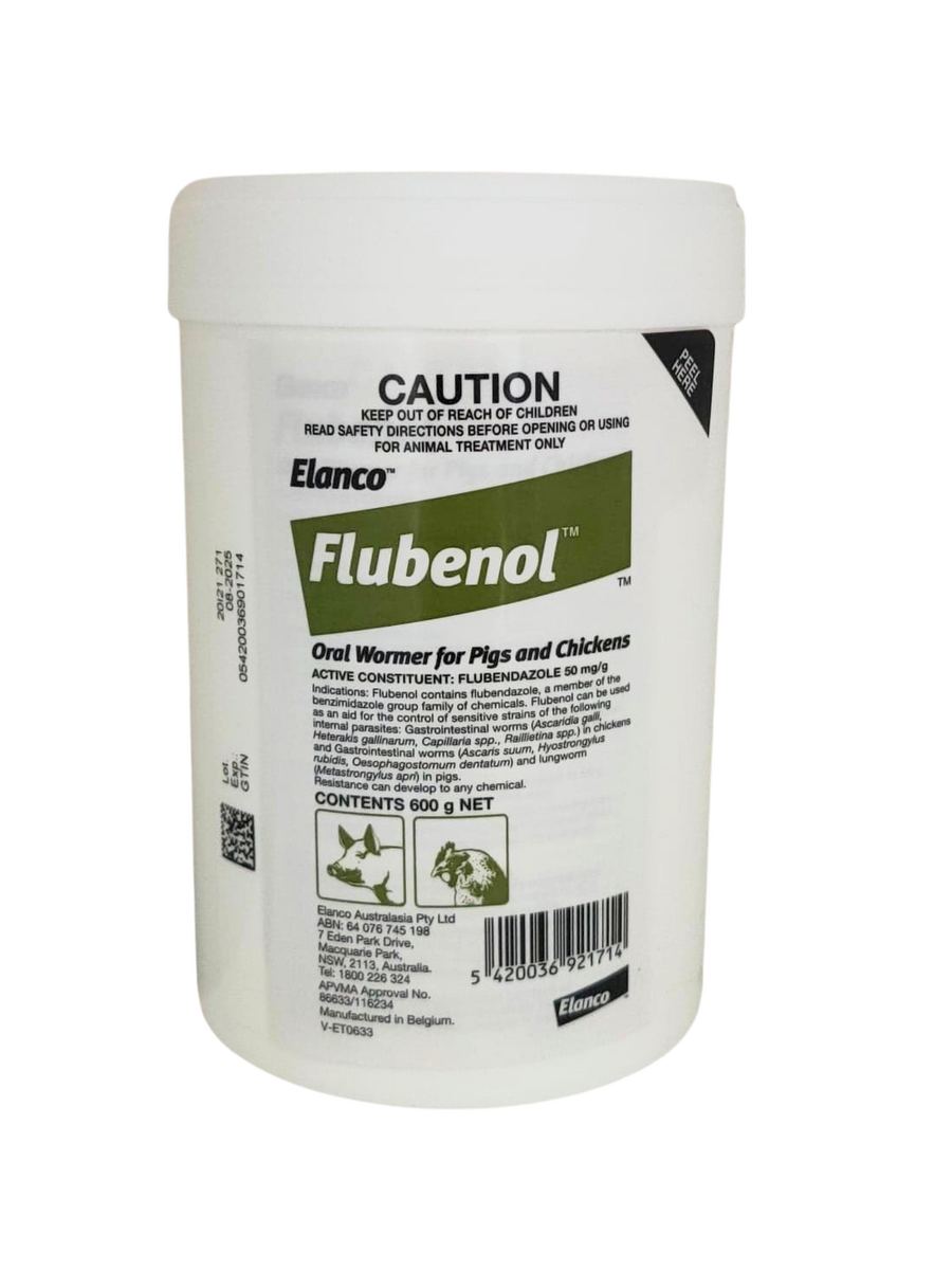 Elanco Flubenol Pig and Chicken Oral Wormer 600g – Tassie Bird and ...