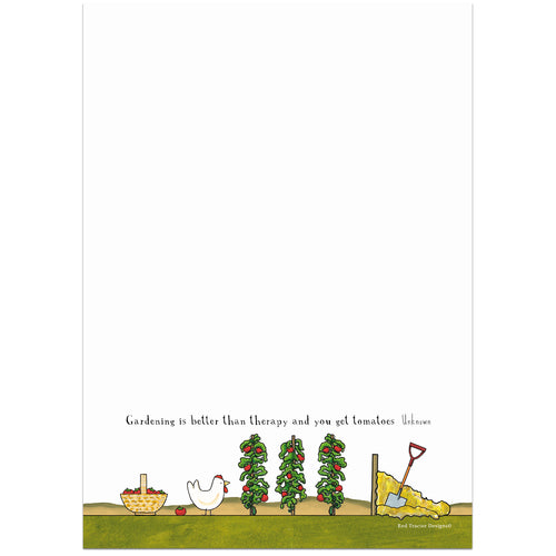 Red Tractor "Garden Therapy" A5 Notepad – Tassie Bird and Poultry Supplies