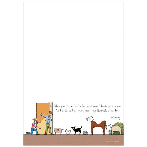 Red Tractor "A Warm Welcome" A5 Notepad – Tassie Bird and Poultry Supplies