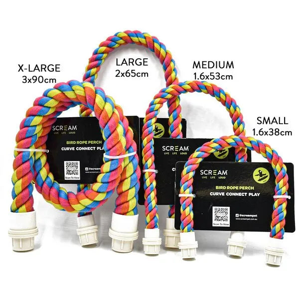 Scream Bird Rope Perch - Four Great Sizes! – Tassie Bird and Poultry ...