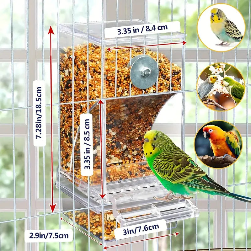 Small Bird Feeder - External Cage Mount – Tassie Bird and Poultry Supplies